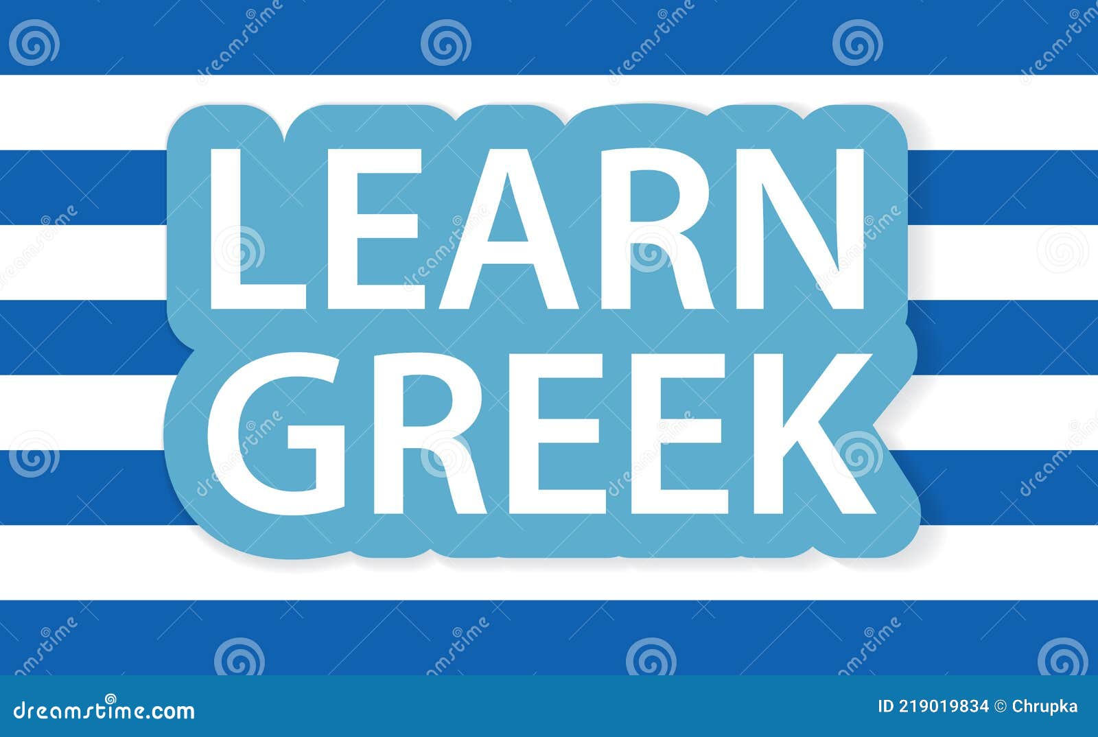 Learning Greek Language Concept Stock Vector - Illustration of school ...