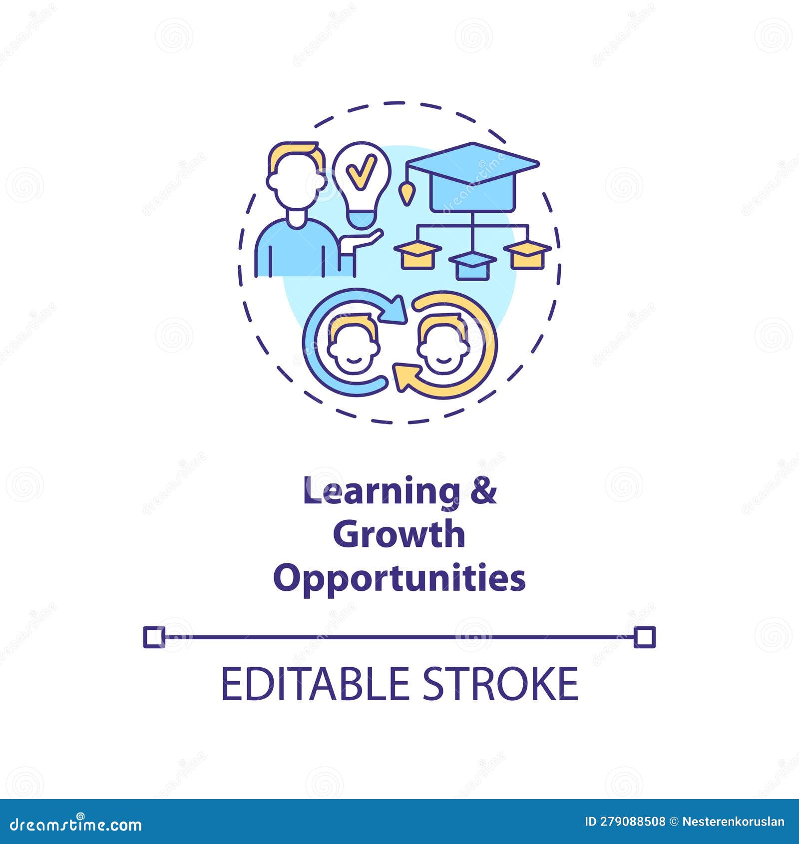 Learning and Growth Opportunities Concept Icon Stock Vector ...
