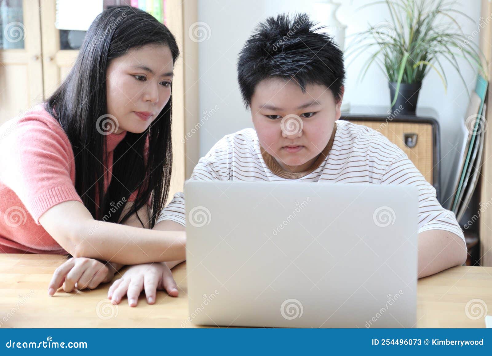 Learning at Home stock image. Image of parent, little - 254496073