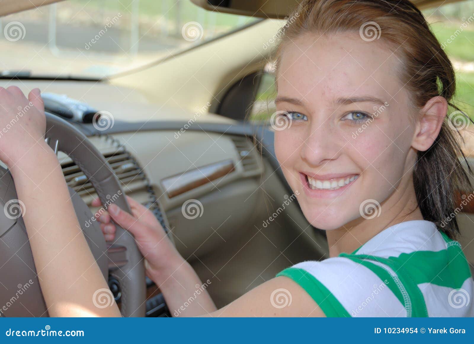 Learning how to drive stock photo. Image of young, beginner - 10234954