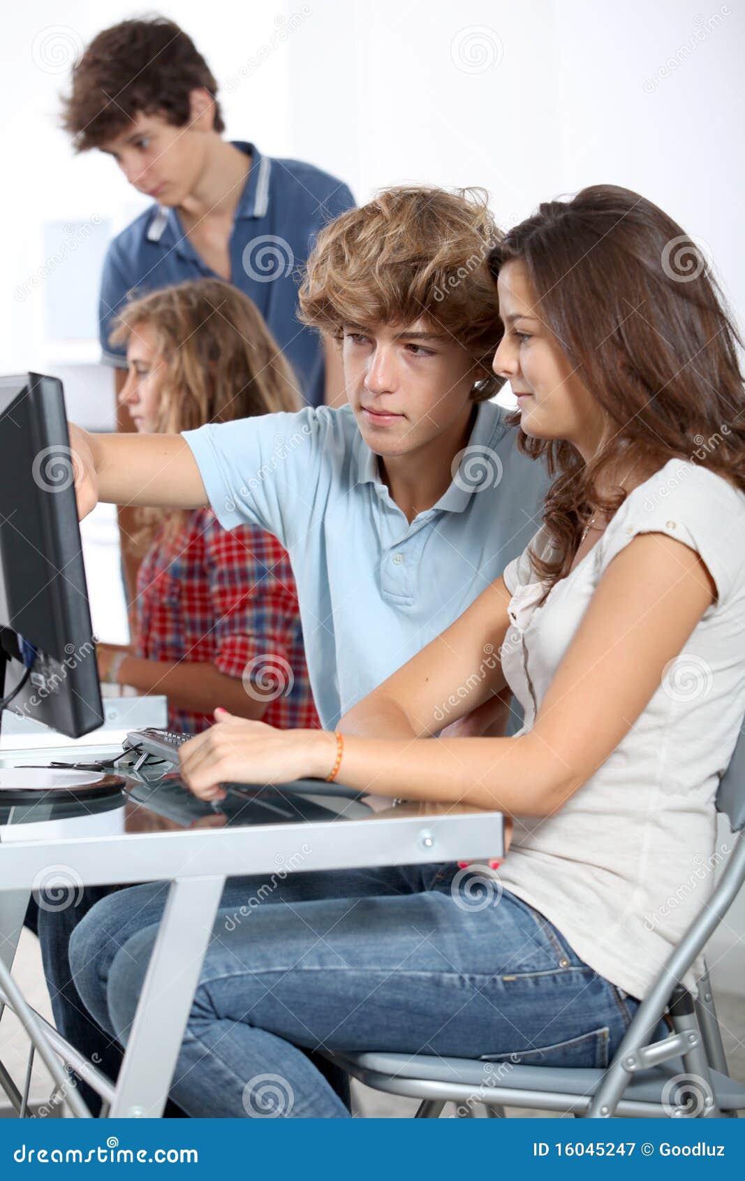 Learning How To Use Internet Stock Image - Image of computing, group ...