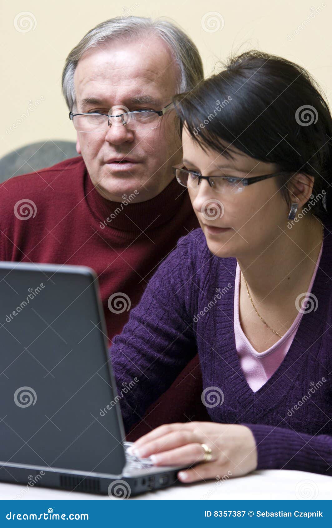 Learning how to use laptop stock image. Image of fluent - 8357387