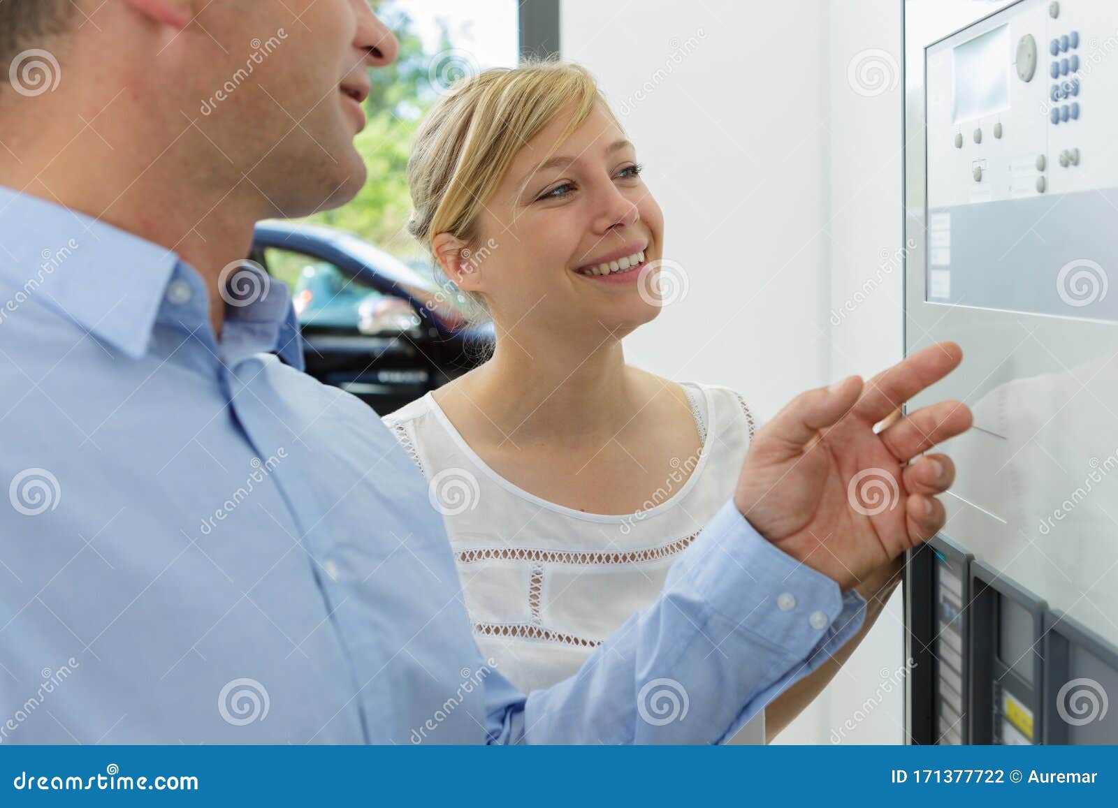 Learning How To Use Machine Stock Photo - Image of presenting, hand ...
