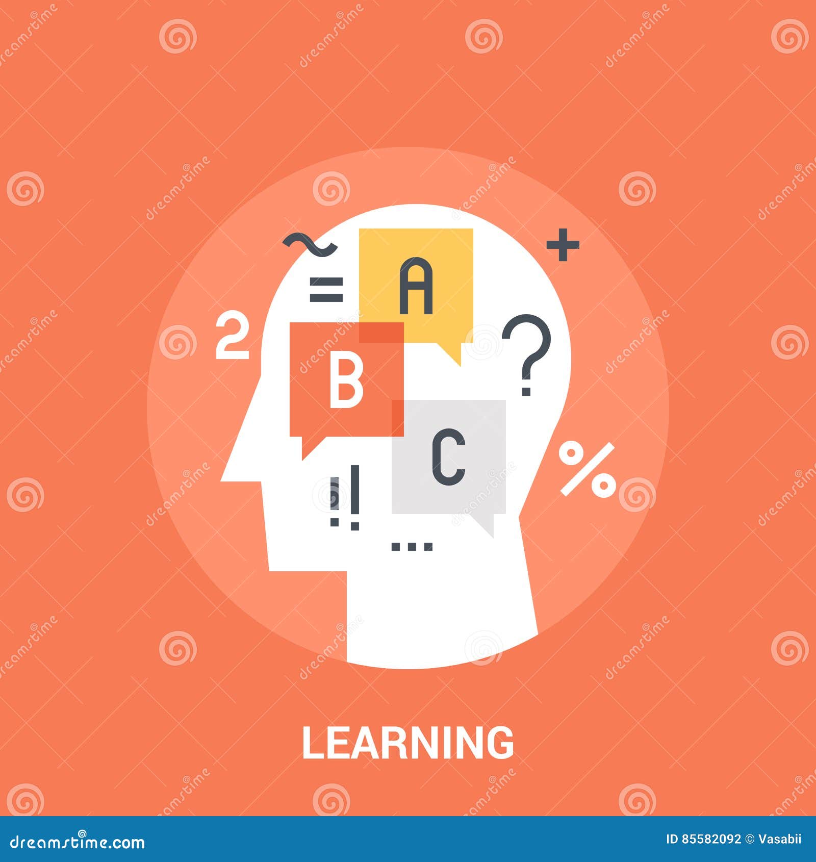 Learning icon concept stock vector. Illustration of emotions - 85582092