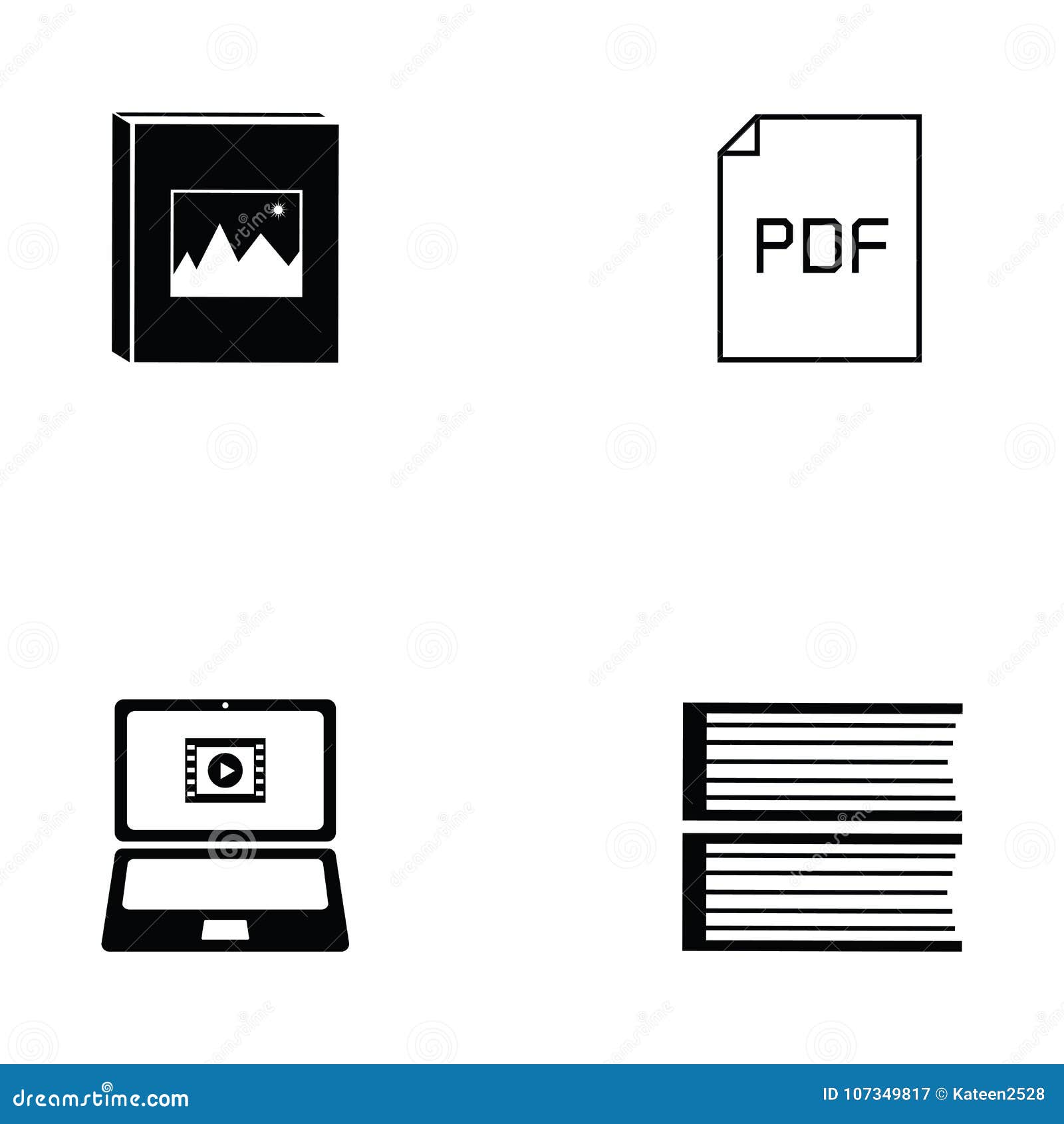 Learning icon set stock vector. Illustration of elearning - 107349817