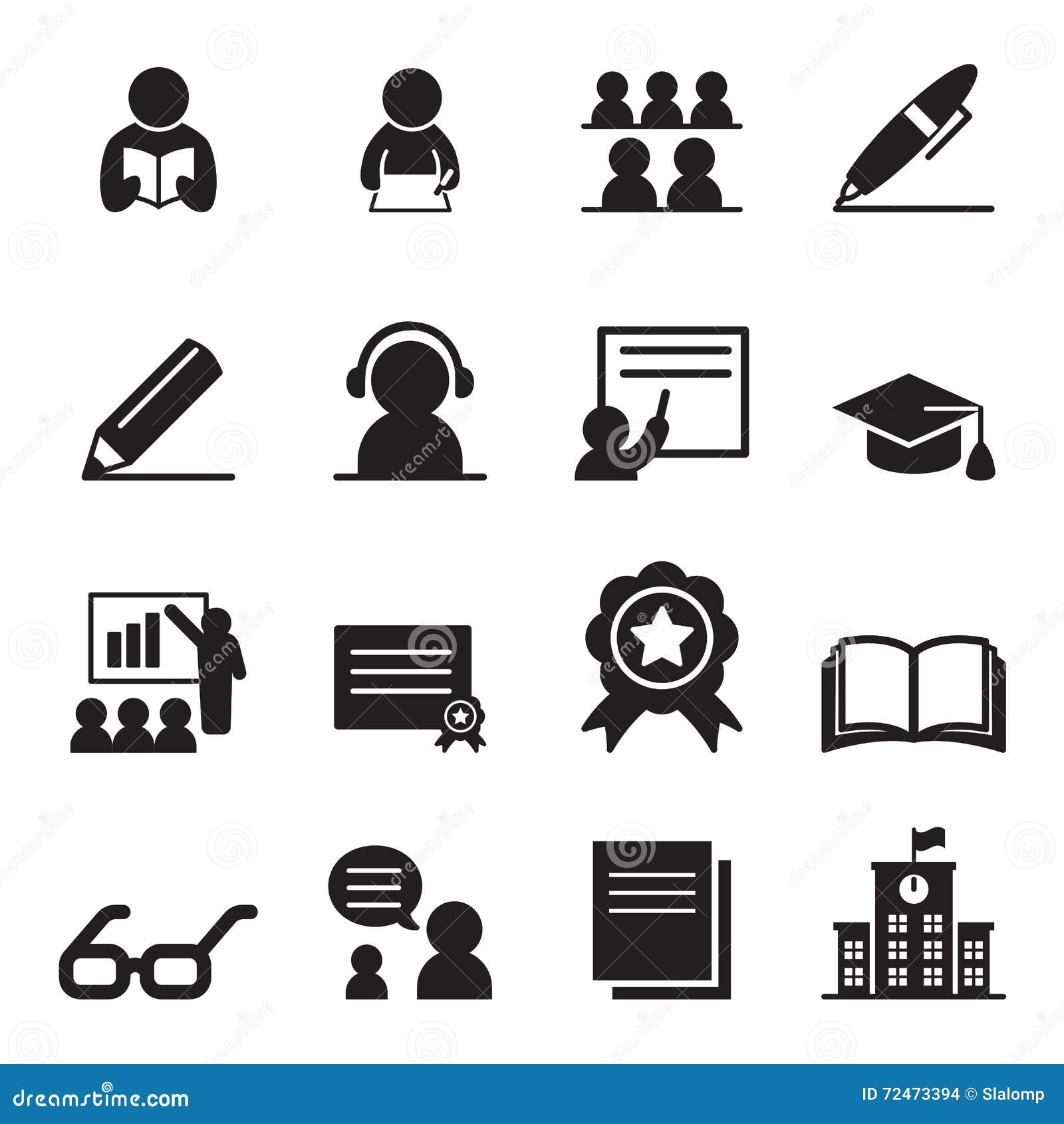 Learning icon set stock vector. Illustration of pictogram - 72473394 Learning icon set stock vector. Illustration of pictogram - 72473394