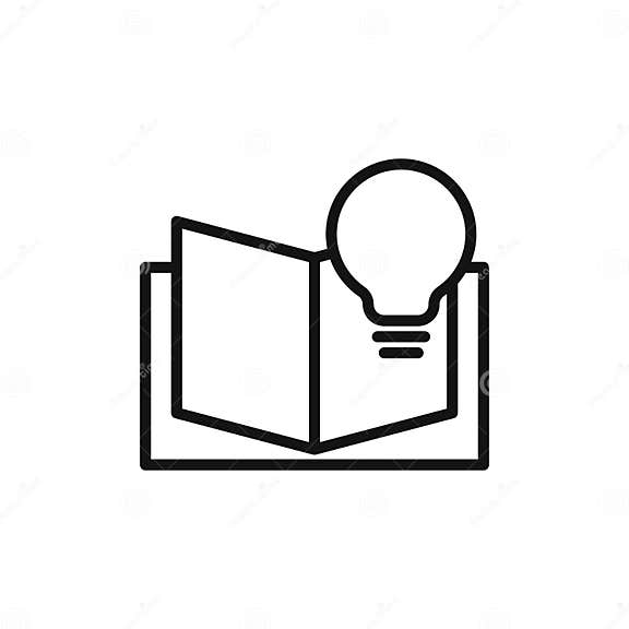 Learning Icon Symbol on White Background Stock Vector - Illustration of ...