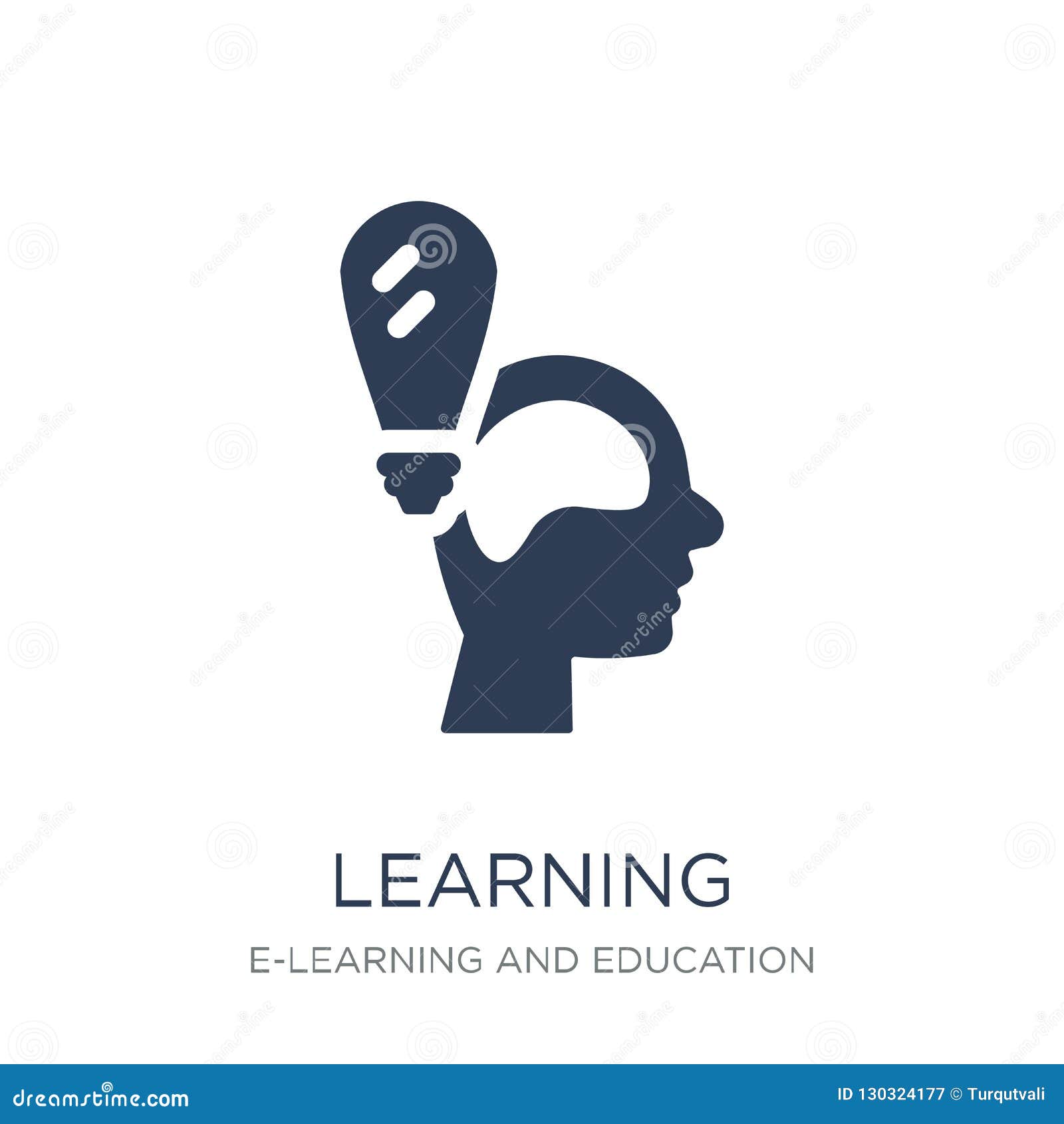 Learning Icon. Trendy Flat Vector Learning Icon on White Background ...