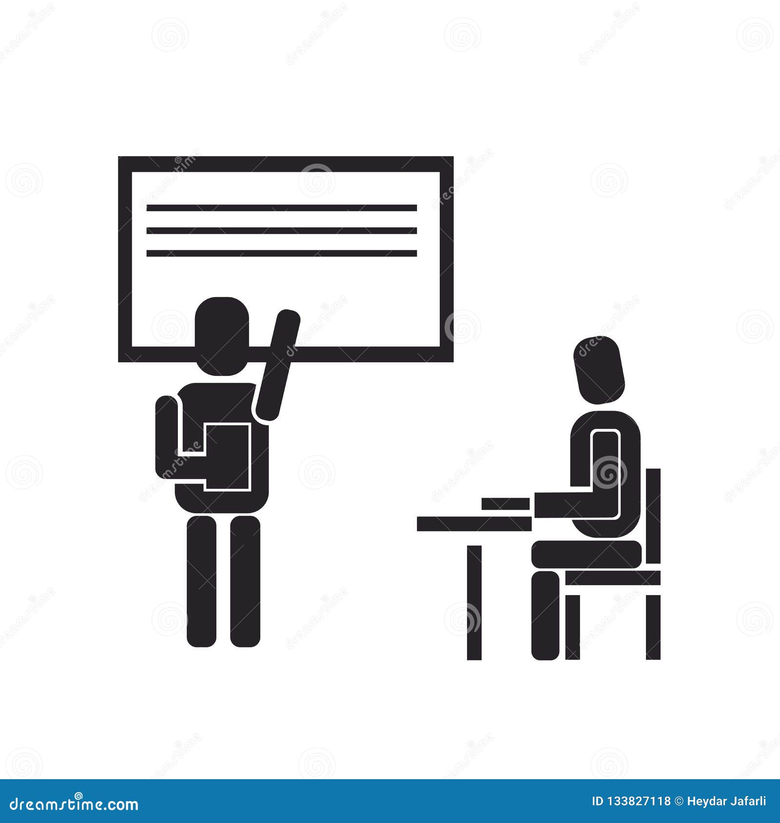 Learning Icon Vector Sign and Symbol Isolated on White Background ...