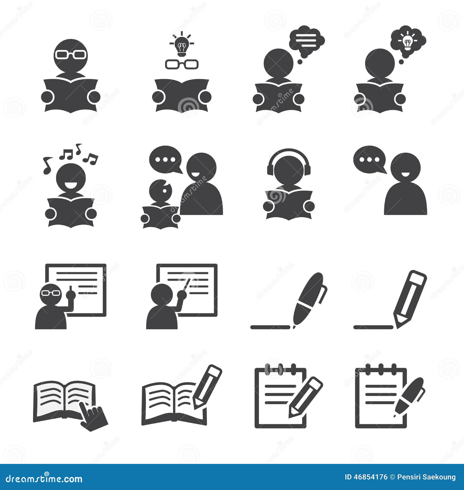 Learning icon stock vector. Illustration of education - 46854176