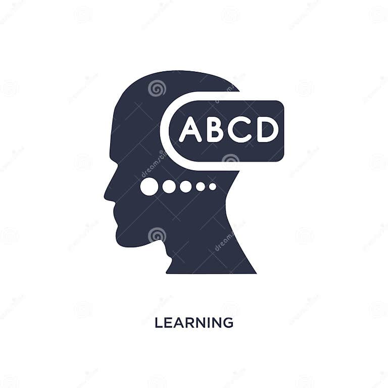 Learning Icon on White Background. Simple Element Illustration from ...