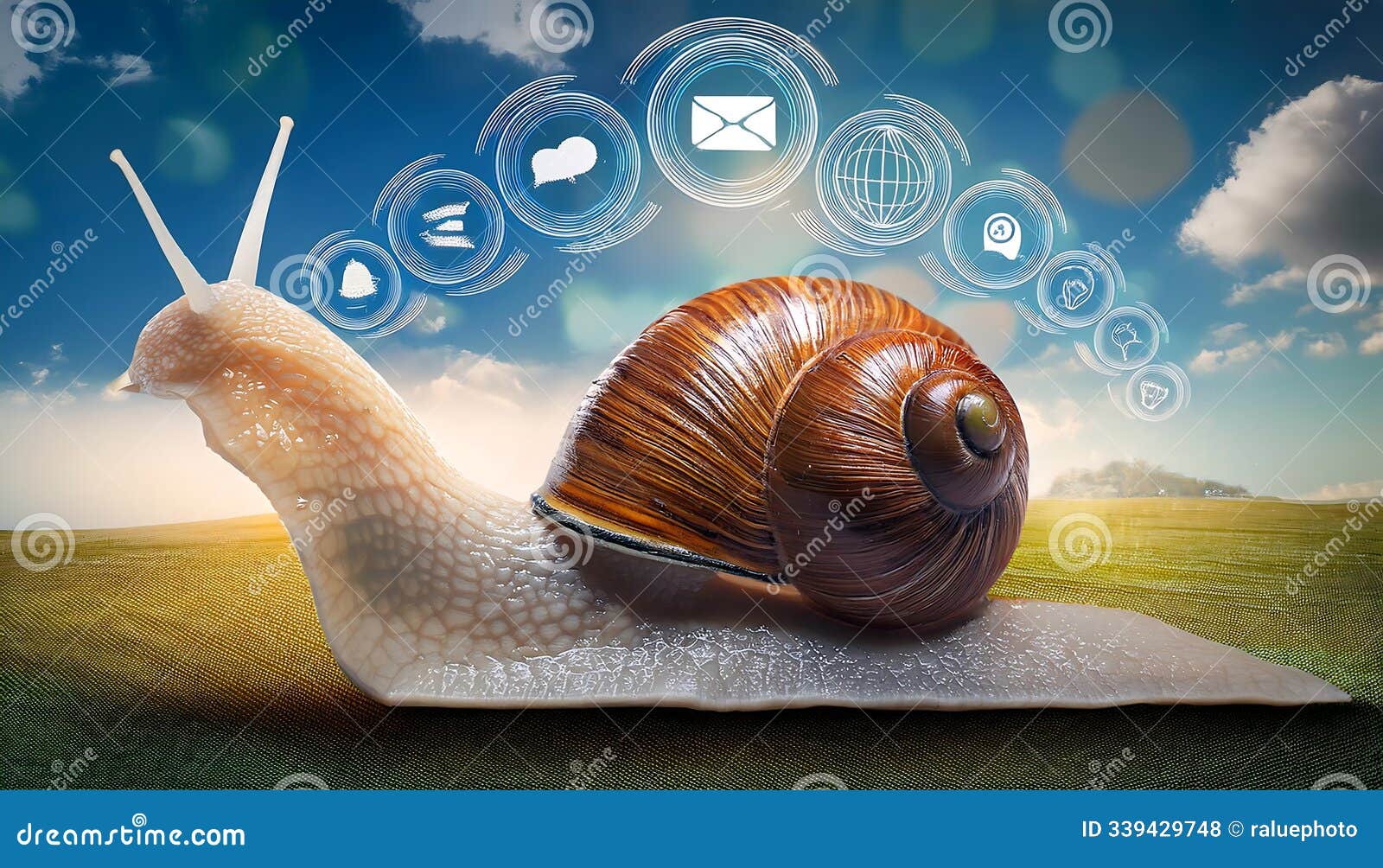 Learning Icons of a Snail Model Business Development Idea Stock ...