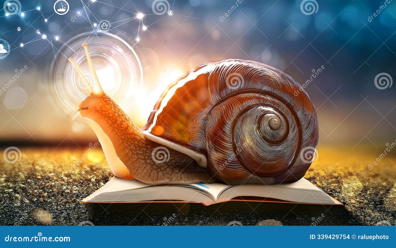 Learning Icons of a Snail Model Business Development Idea Stock ...
