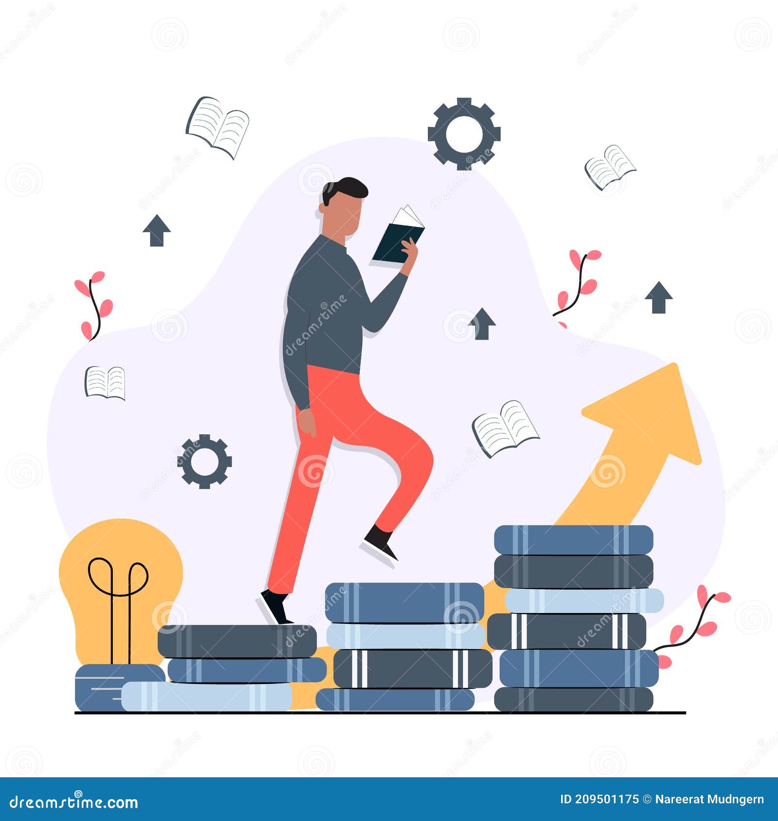 Learning illustration stock vector. Illustration of business - 209501175