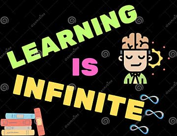 Learning is Infinite Quote, Wallpaper, Positive Quote Stock ...