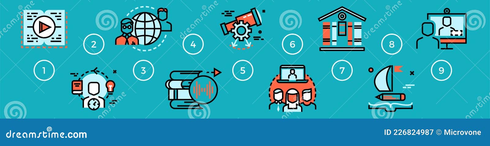 Learning Infographic. Education Steps, Self Development Banner Stock ...