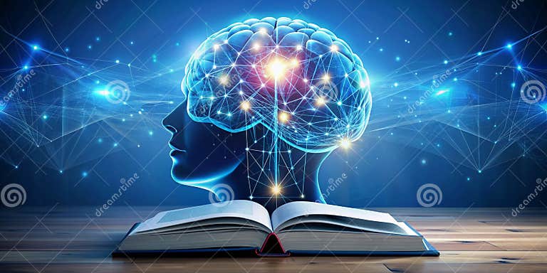 Learning and Intelligence Concept Art Creative AI Stock Illustration ...