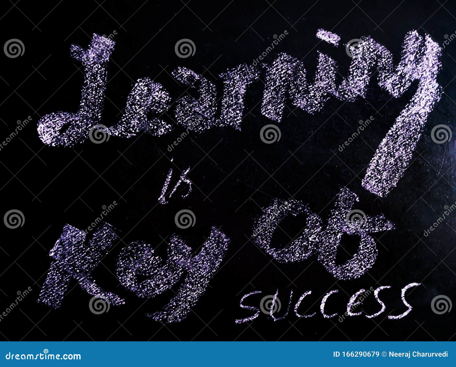 Learning is Key of Success Sentence Presented on Chalkboard Concept ...