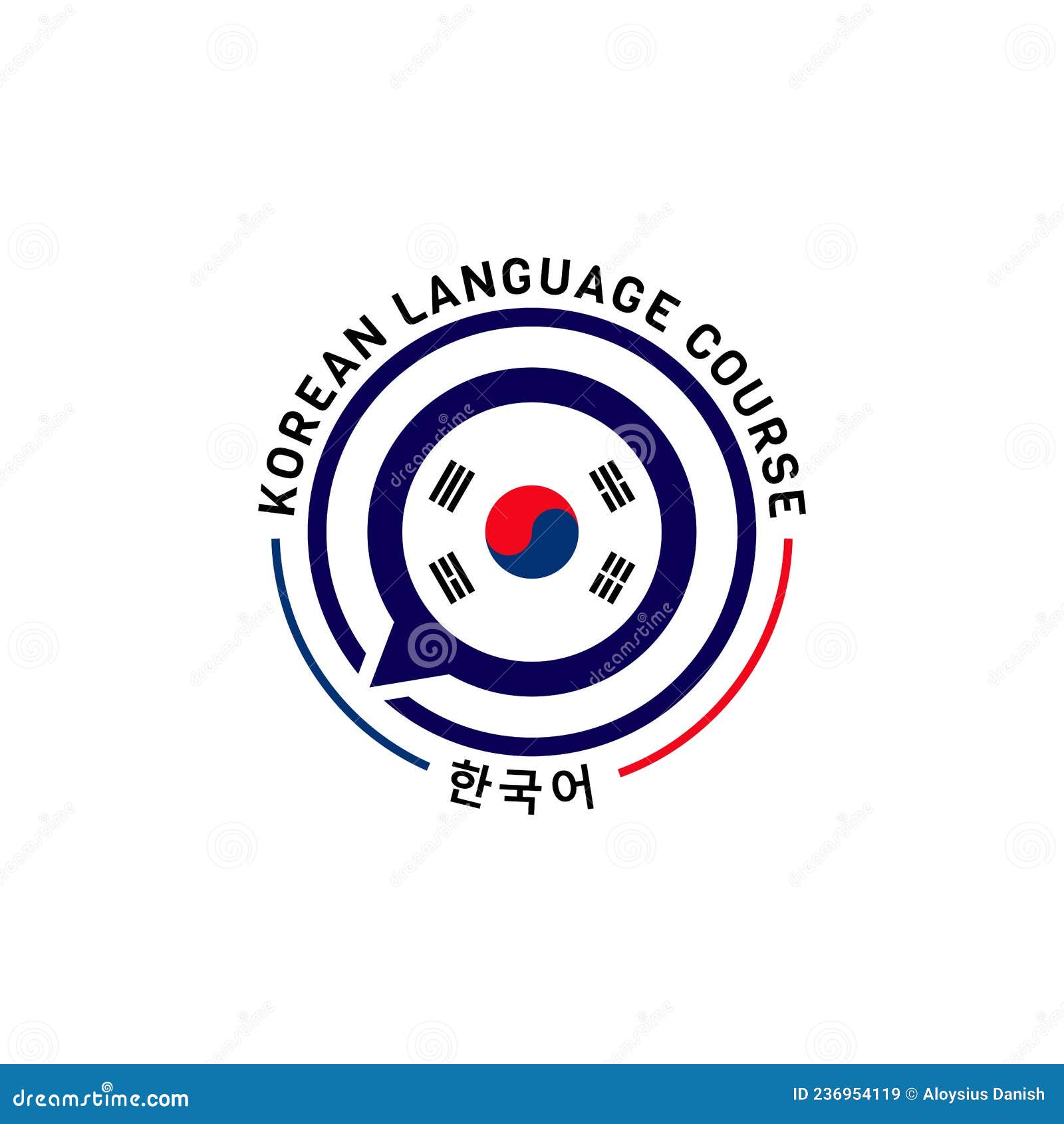 Learning Korean Language Course Logo. Language Exchange Program, Forum ...