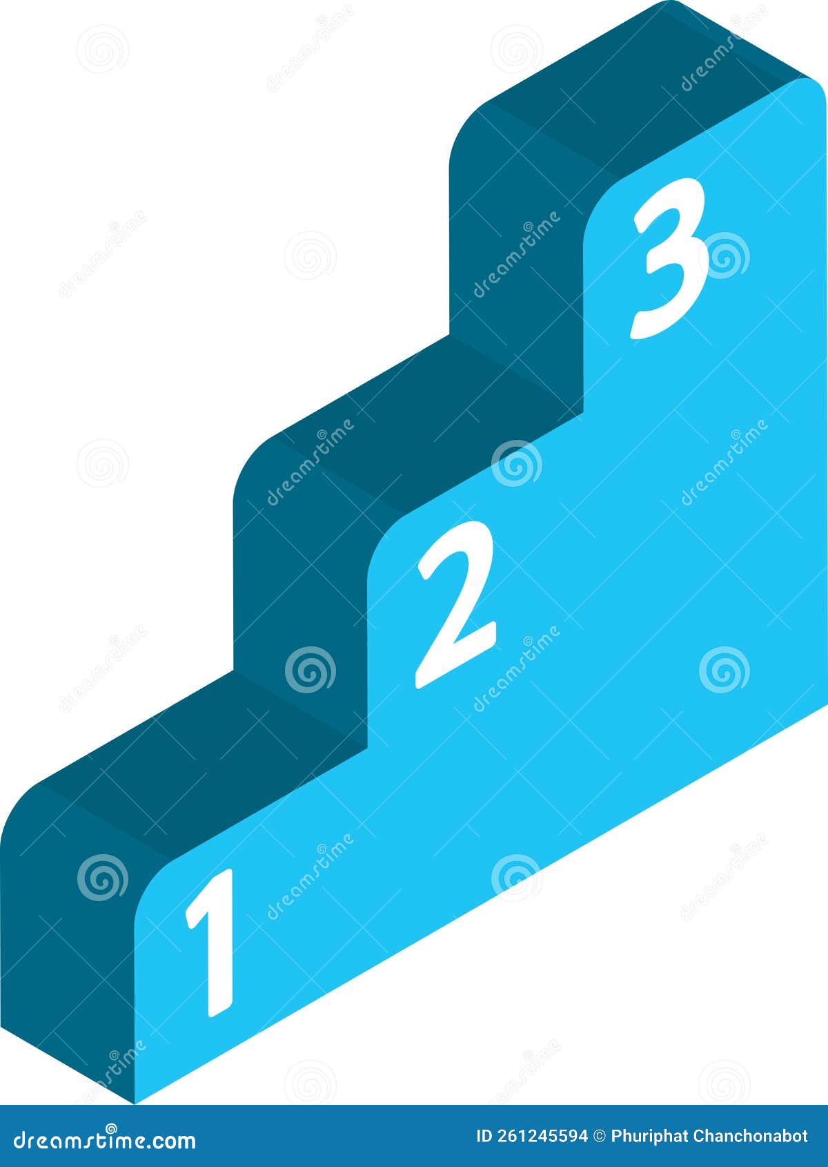 Learning Ladder Illustration in 3D Isometric Style Stock Vector ...
