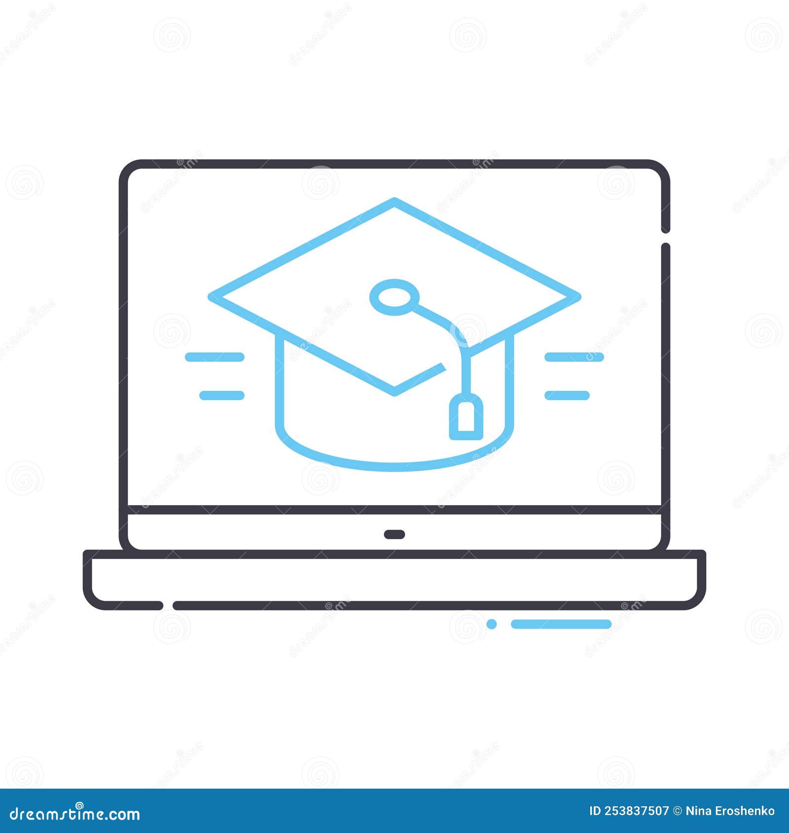 Learning Line Icon, Outline Symbol, Vector Illustration, Concept Sign ...