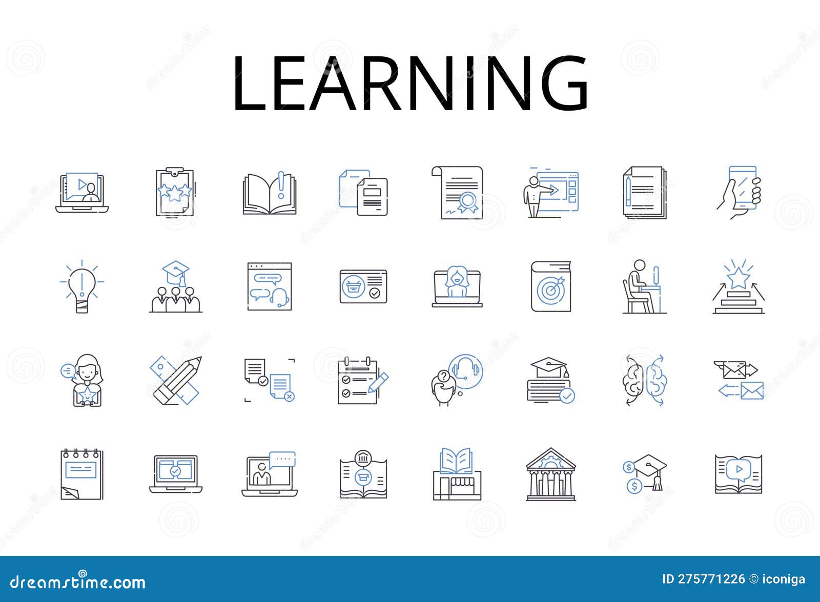 Learning Line Icons Collection. Knowledge Acquisition, Skill ... Learning Line Icons Collection. Knowledge Acquisition, Skill ...