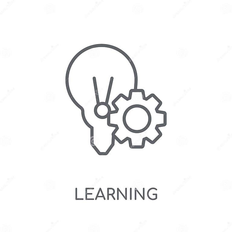 Learning Linear Icon. Modern Outline Learning Logo Concept on Wh Stock ...