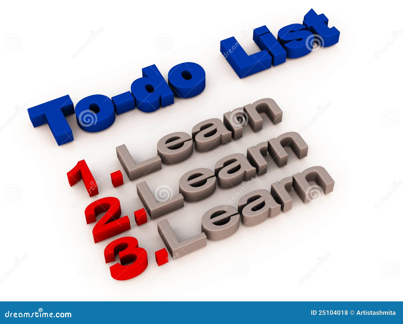 Learning list stock illustration. Illustration of todo - 25104018