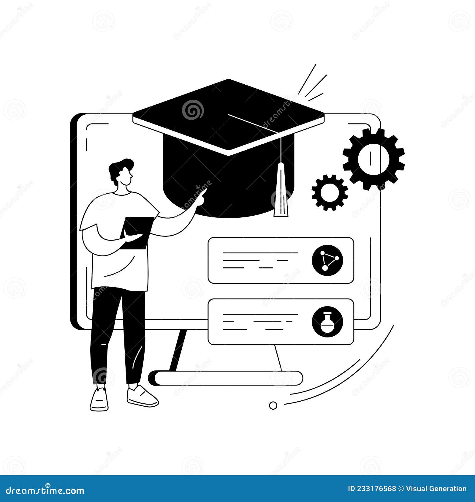Learning Management System Abstract Concept Vector Illustration. Stock ...