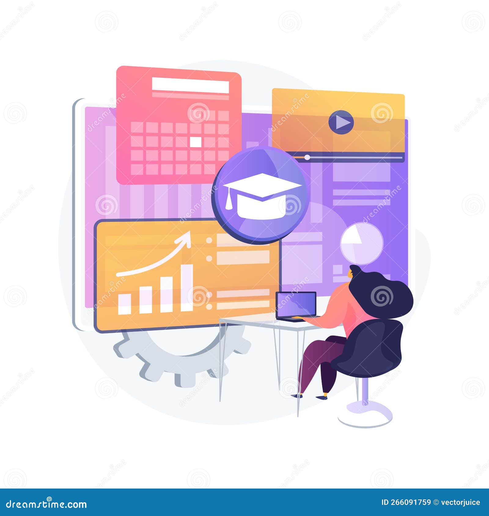Learning Management System Abstract Concept Vector Illustration Stock ...