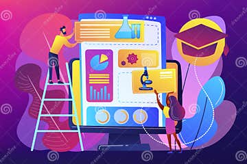 Learning Management System Concept Vector Illustration. Stock Vector ...