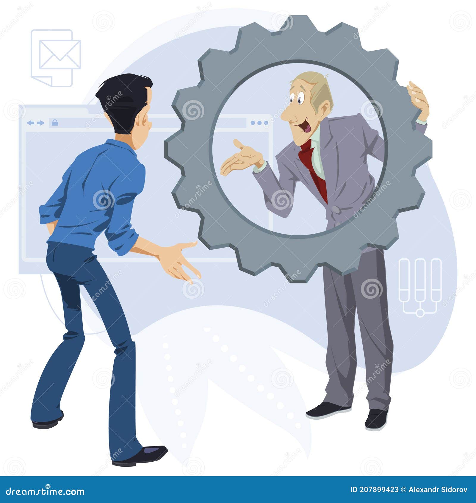 Learning Managers. Human Make Professional Work and Develop Trade ...