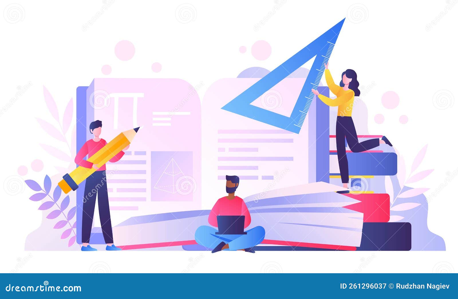 Learning math concept stock vector. Illustration of learning - 261296037