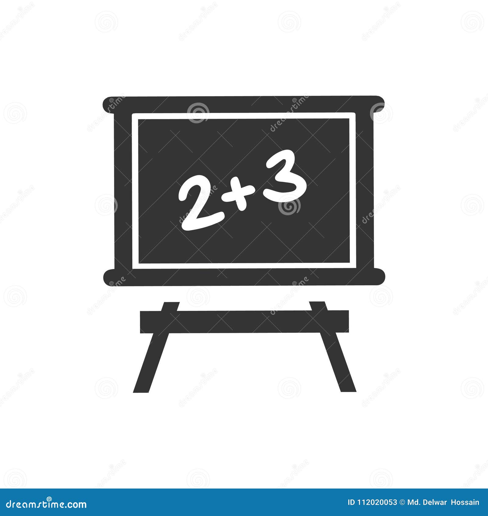 Learning Math Icon stock vector. Illustration of learning - 112020053