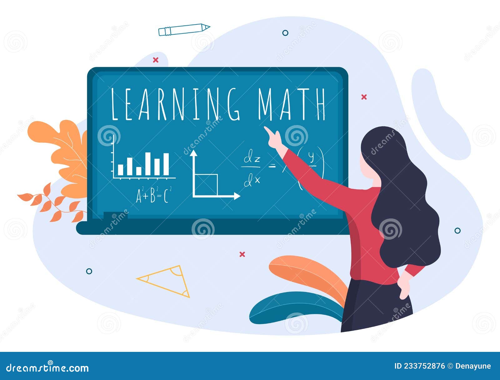 Learning Mathematics of Education and Knowledge Background Cartoon ...