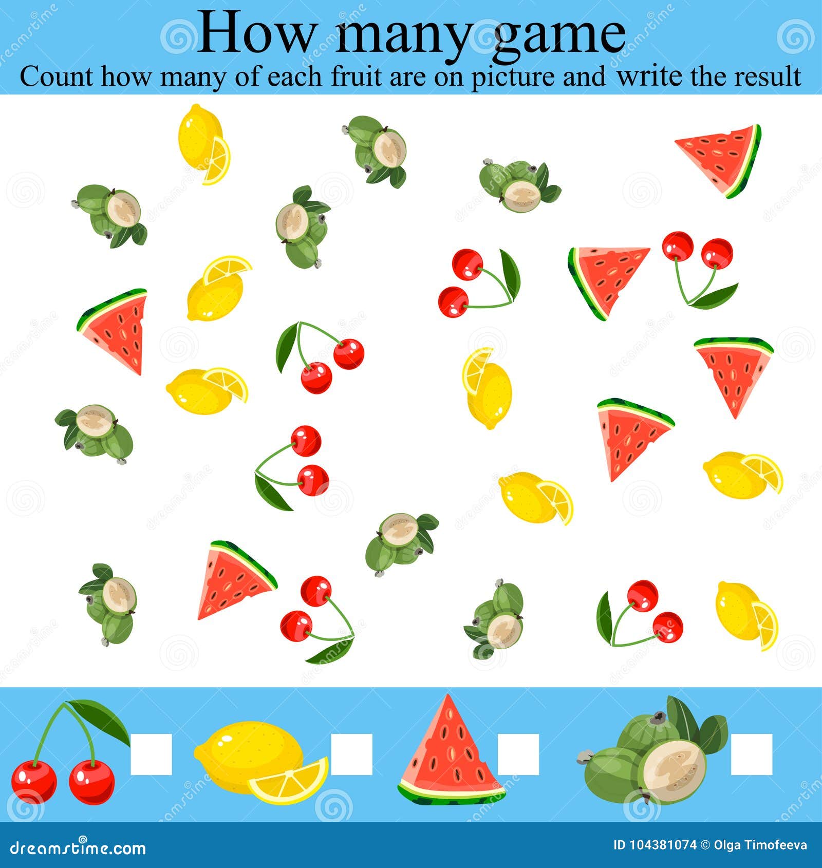 How many objects game stock vector. Illustration of math - 104381074