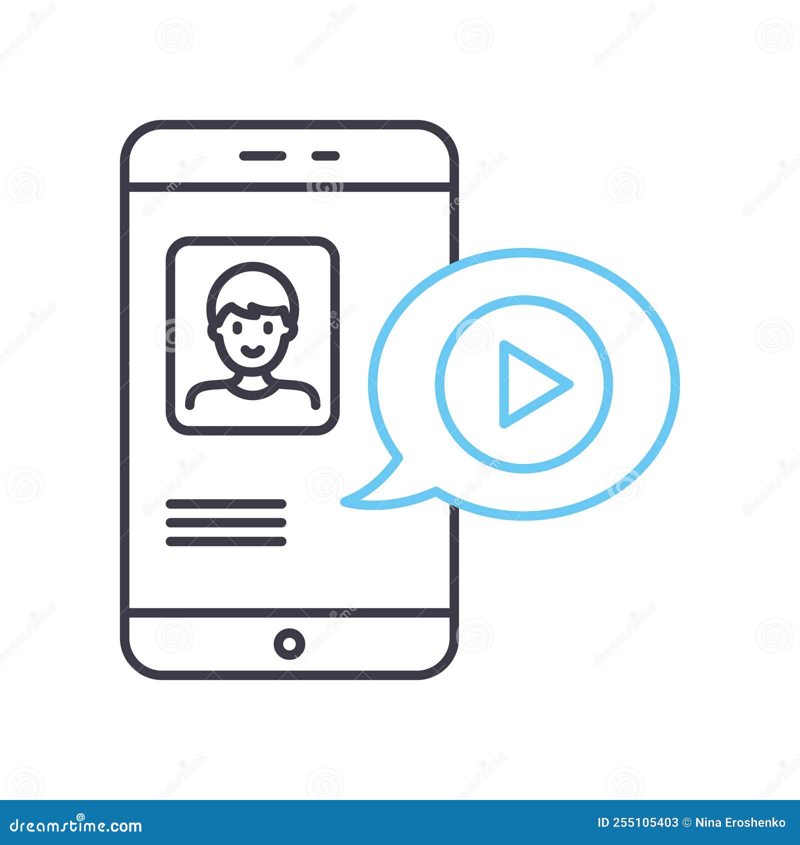 Learning Media Line Icon, Outline Symbol, Vector Illustration, Concept ...