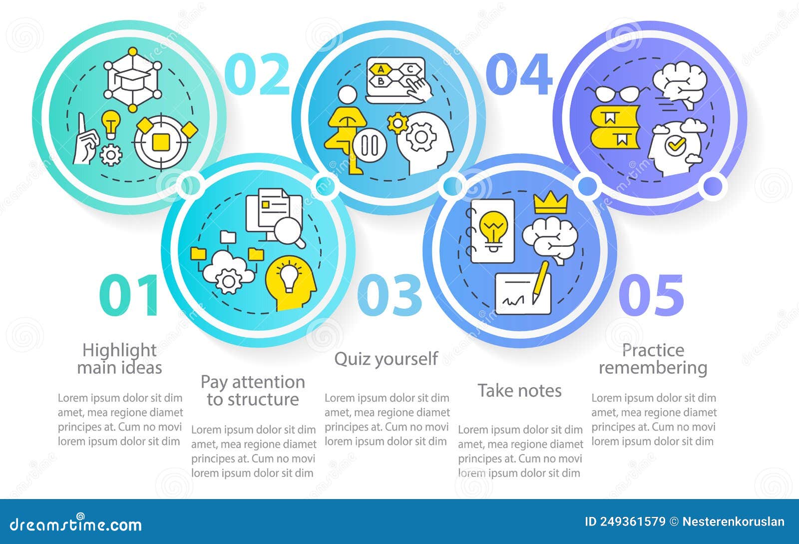 Learning and Memorizing Techniques Circle Infographic Template Stock ...
