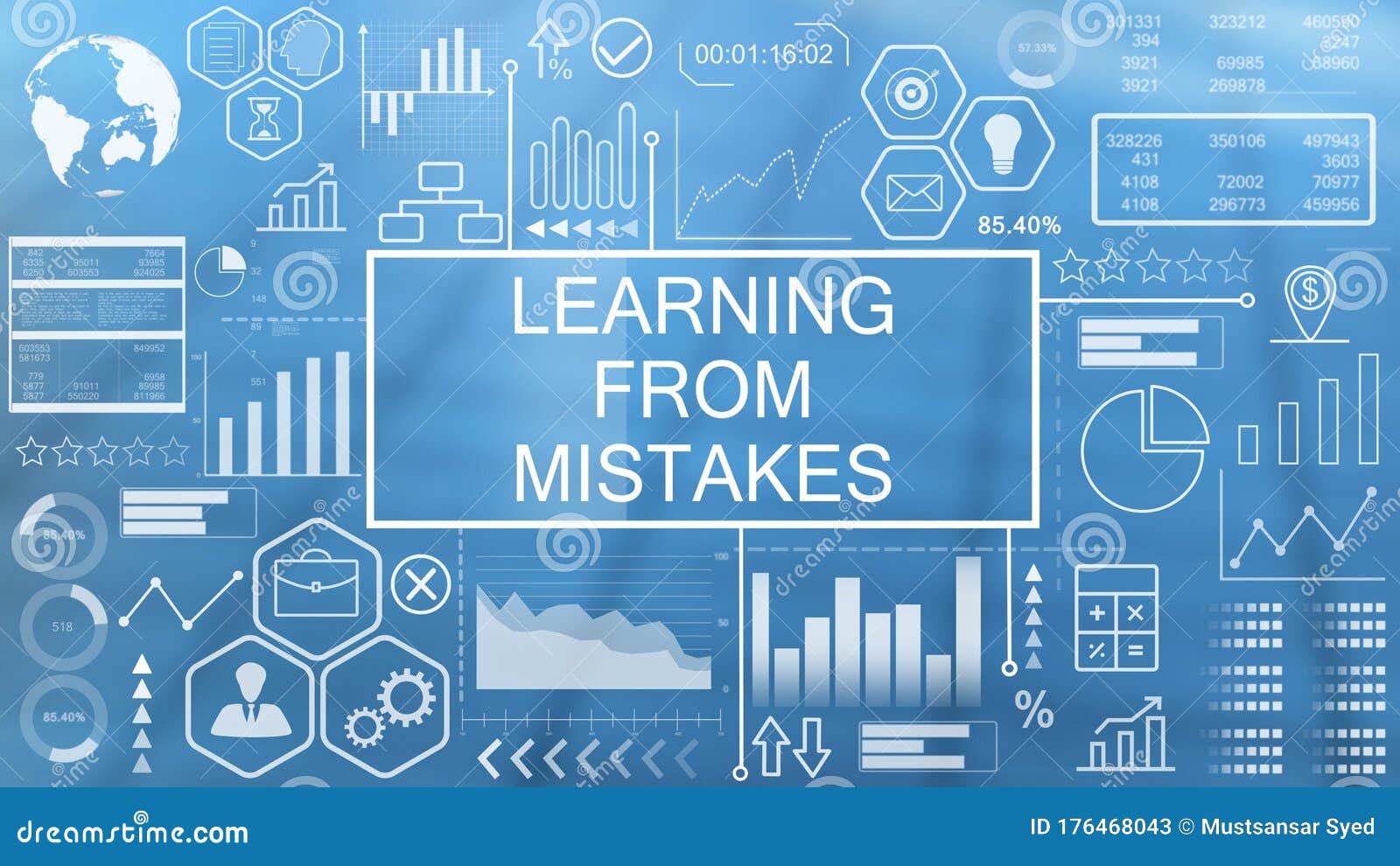 Learning from Mistakes, Animated Typography Stock Illustration ...