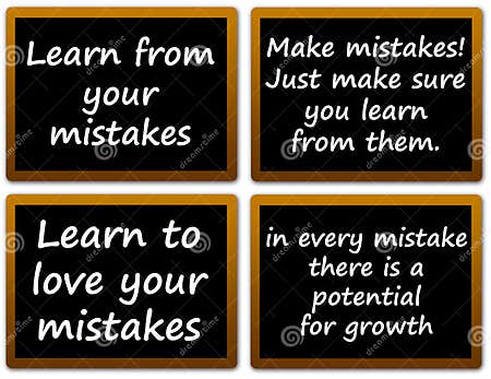 Learning from mistakes stock illustration. Illustration of growth ...