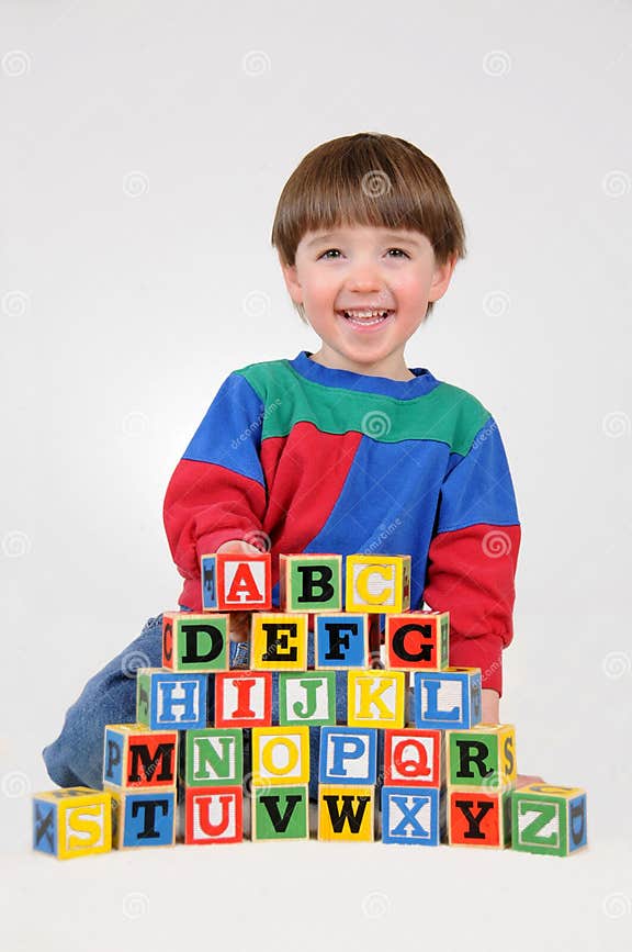 Learning My ABC s stock image. Image of happiness, stack - 13997851