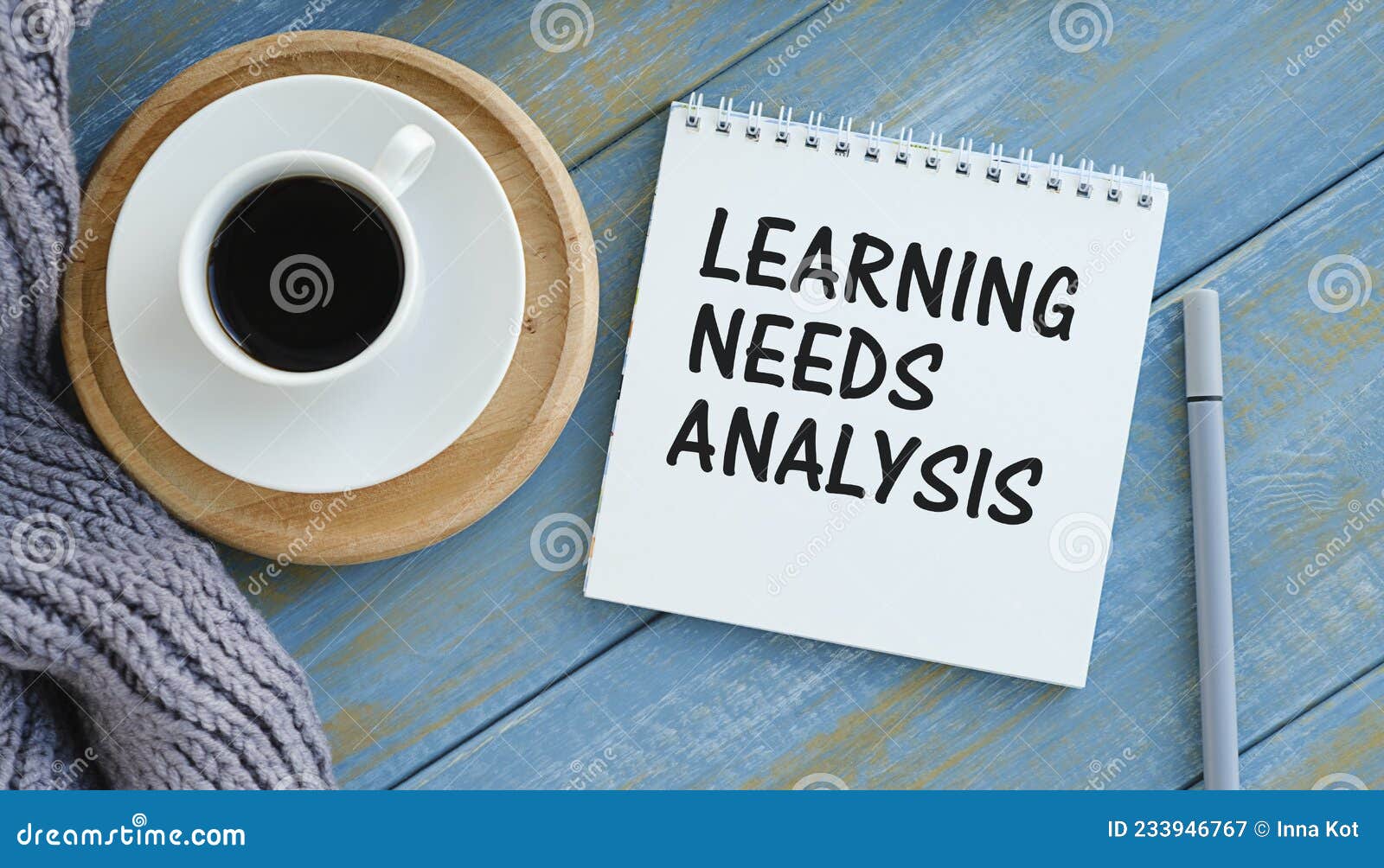 Learning Needs Analysis is Shown on the Conceptual Photo Using Stock ...