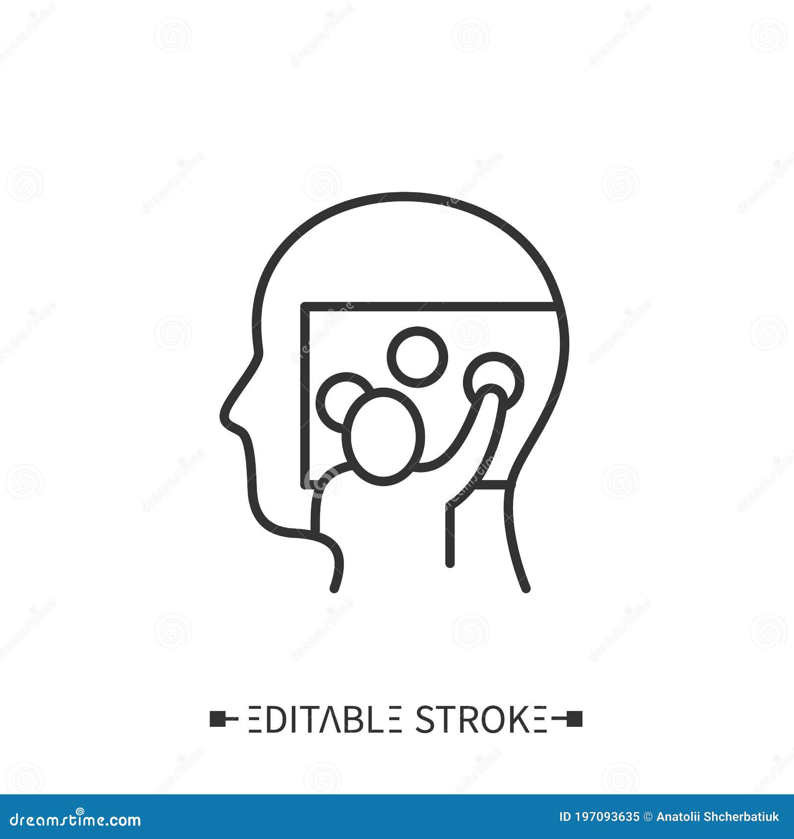 Learning a New Skill Icon. Editable Illustration Stock Vector ...