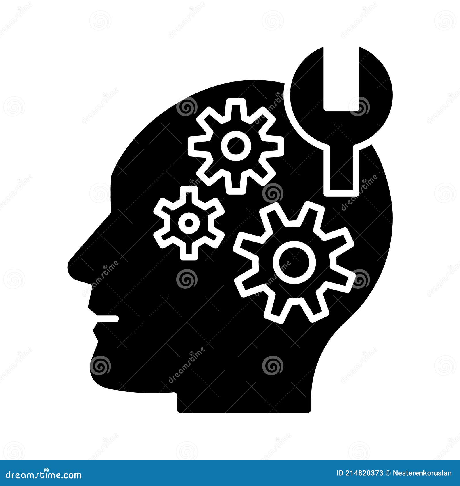 Learning New Skills Black Glyph Icon Stock Vector - Illustration of ...