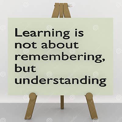 Learning it Not about Remembering, but Understanding - Concept Stock ...