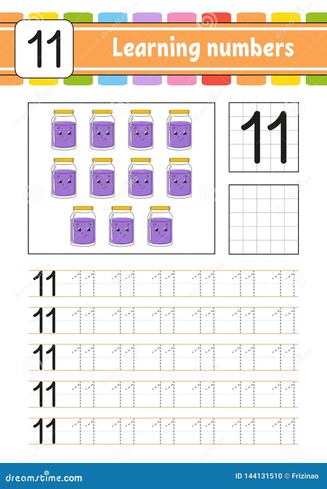Learning Numbers For Kids. Handwriting Practice. Education Developing ...