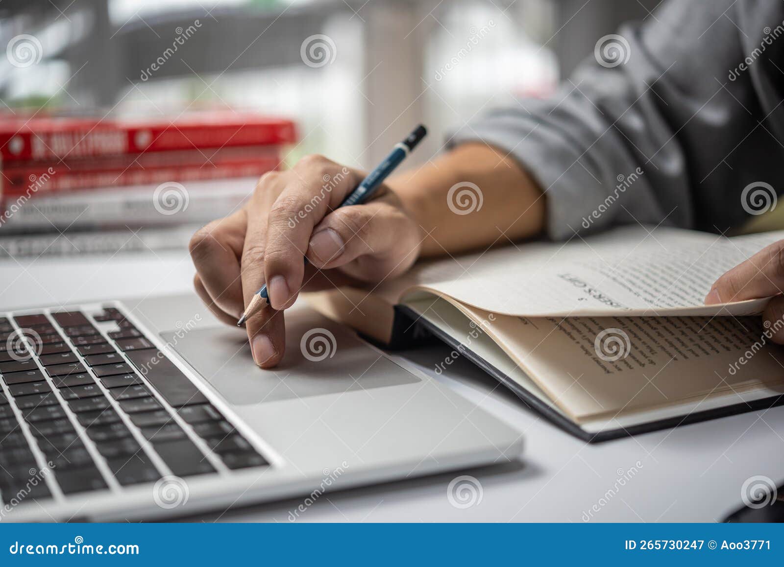 Learning Online Class by Using Laptop Computer and Writing Notebook at ...