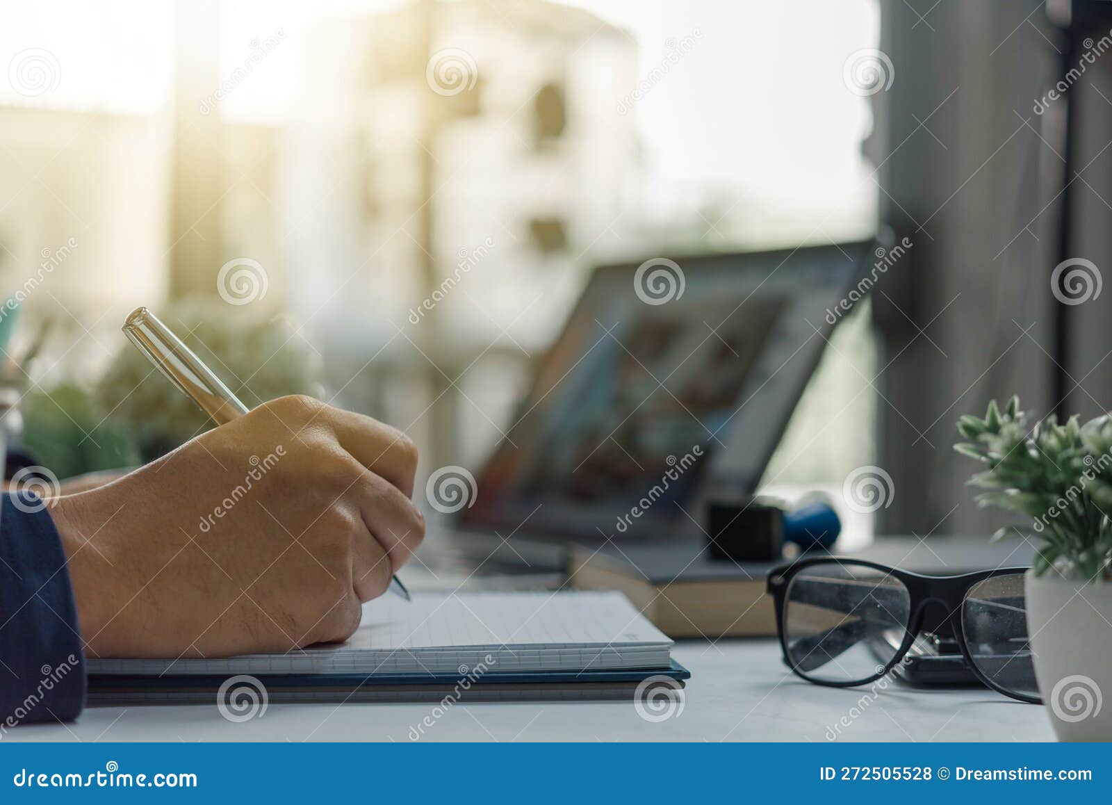 Learning Online Class by Using Laptop Computer and Writing Notebook at ...