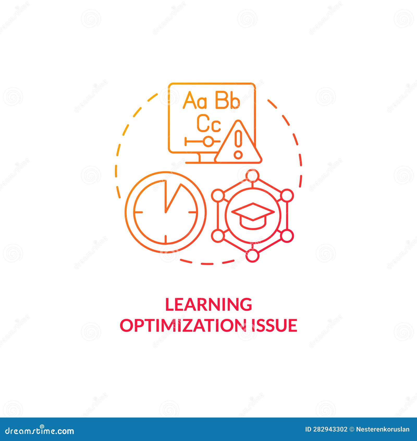 Learning Optimization Issue Gradient Concept Icon Stock Vector ...
