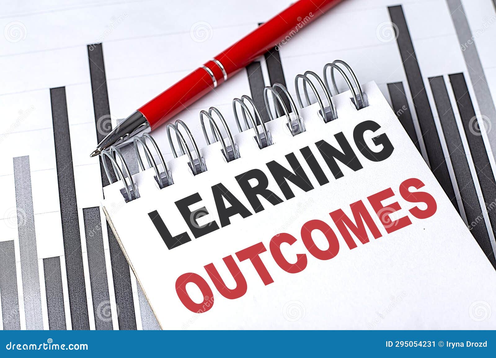 LEARNING OUTCOMES Text Written on Notebook with Pen on Chart Stock ...